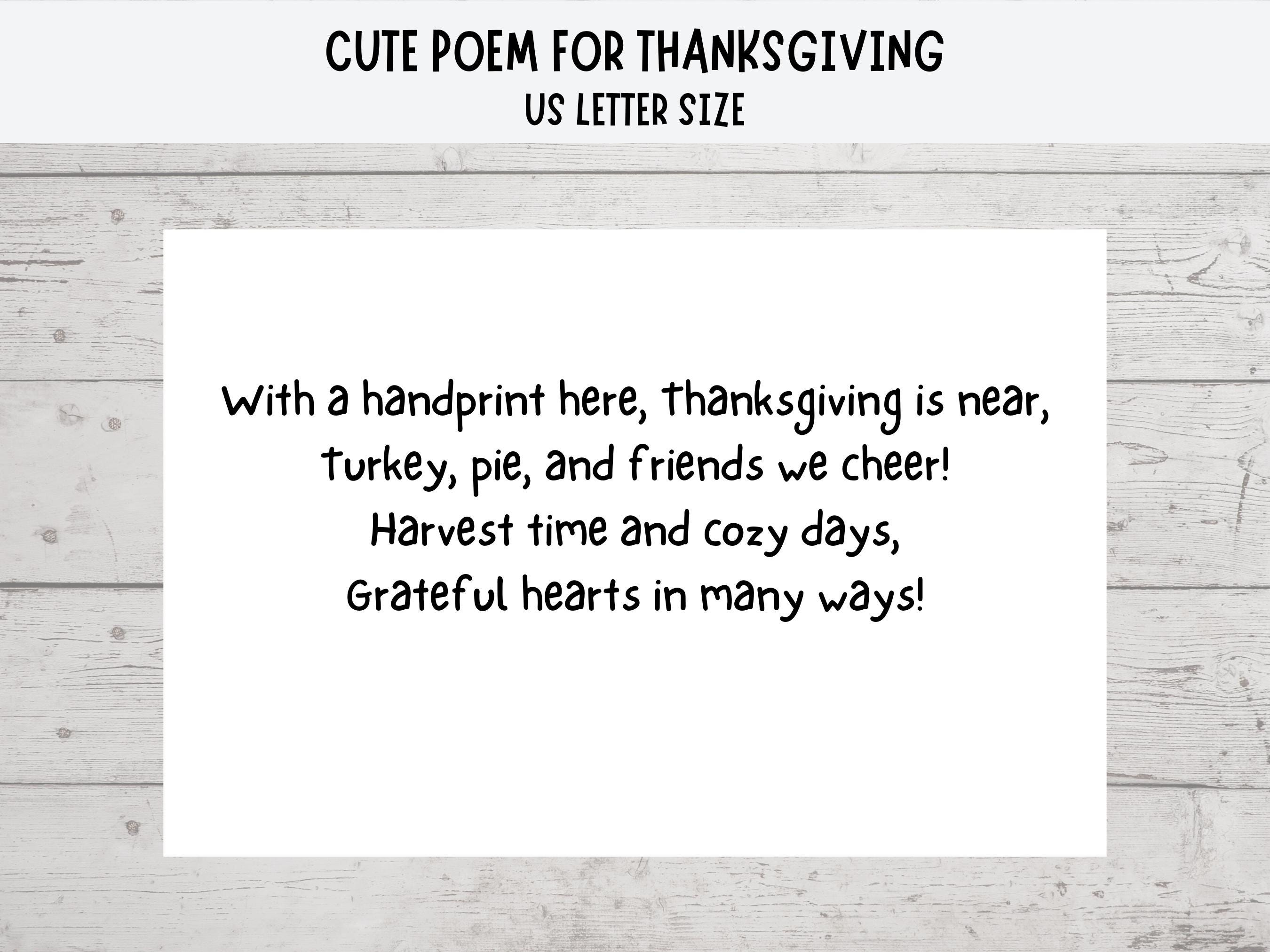Thanksgiving Handprint Craft, Happy Thanksgiving Handprint Art, Autumn ...