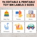 Toy Bin Labels, EDITABLE & PRINTABLE Toy Bin Storage Labels, Visual ...