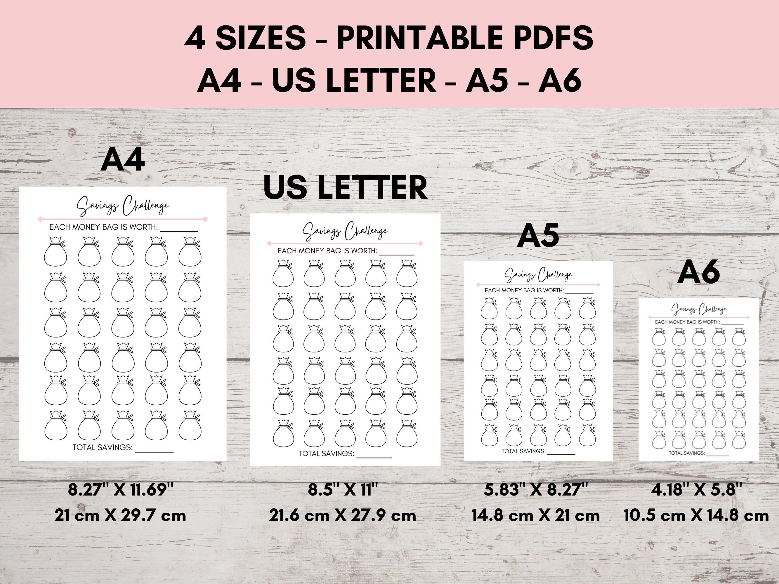 30 Day Challenge Printable to Save Money, No Spend Money Saving ...