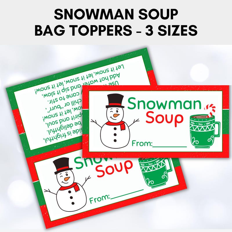 Snowman Labels - Etsy