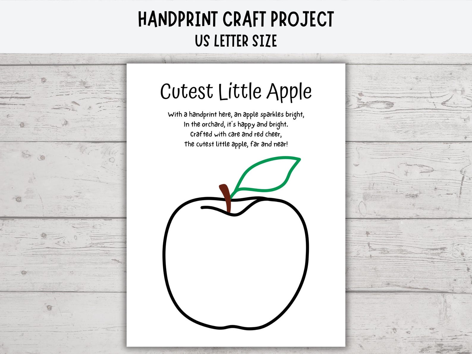 Apple Handprint Craft, Fall Handprint Craft, Cutest Little Apple ...