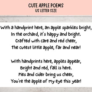 Apple Handprint Craft, Bundle Fall Handprint Craft, Cutest Little Apple ...