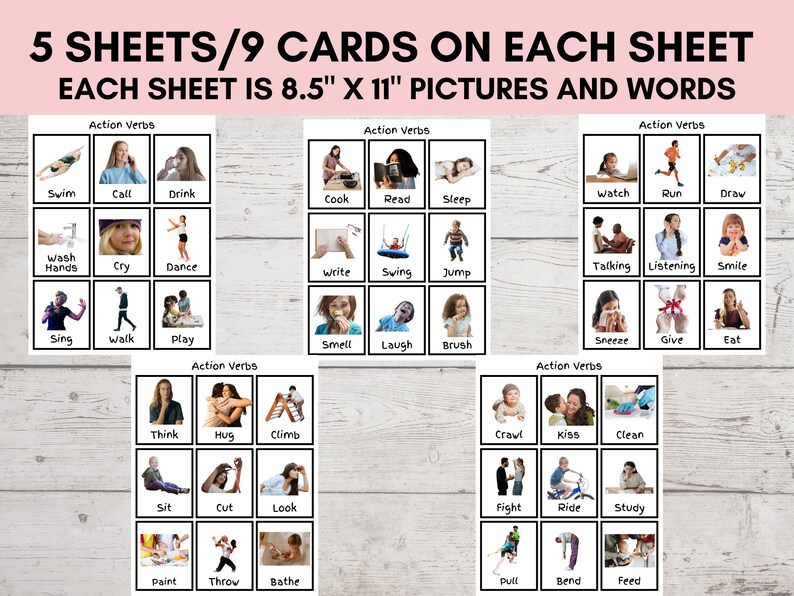 Nonverbal Communication Cards, Visual Board, Flash Cards Special Needs ...