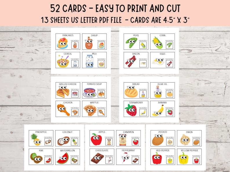 Partner Pairing Cards, Classroom Management, Pairing Cards, Peanut ...