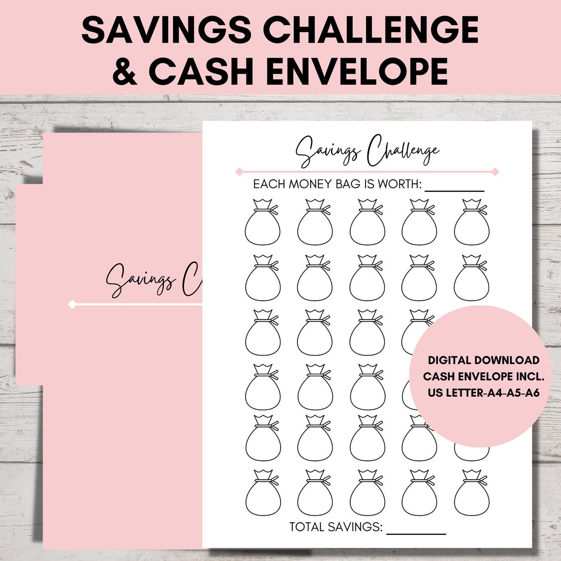 30 Day Challenge Printable to Save Money, No Spend Money Saving ...