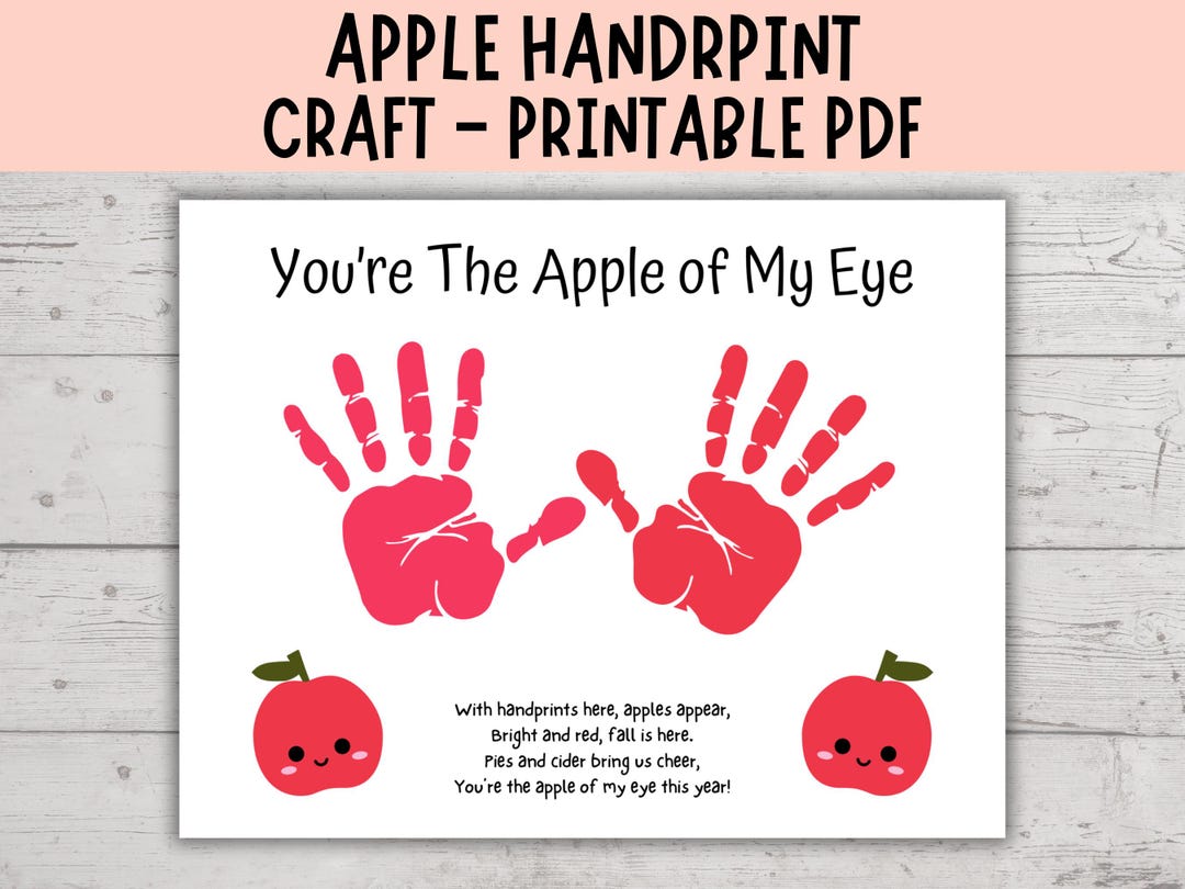 Fall Handprint Craft, Apple Handprint Craft, Apple of My Eye Handprint ...
