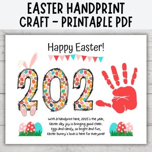 Easter Handprint Craft, 2025, Spring Easter Handprint Template, Easter ...