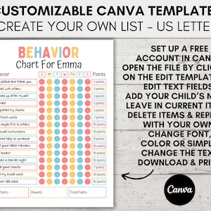 Behavior Chart for Kids, Reward Bucks Printable, Reward Chart, Good ...