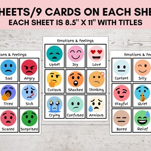Emotions Flashcards, Emoji Feelings Chart, Flashcard Printable ...