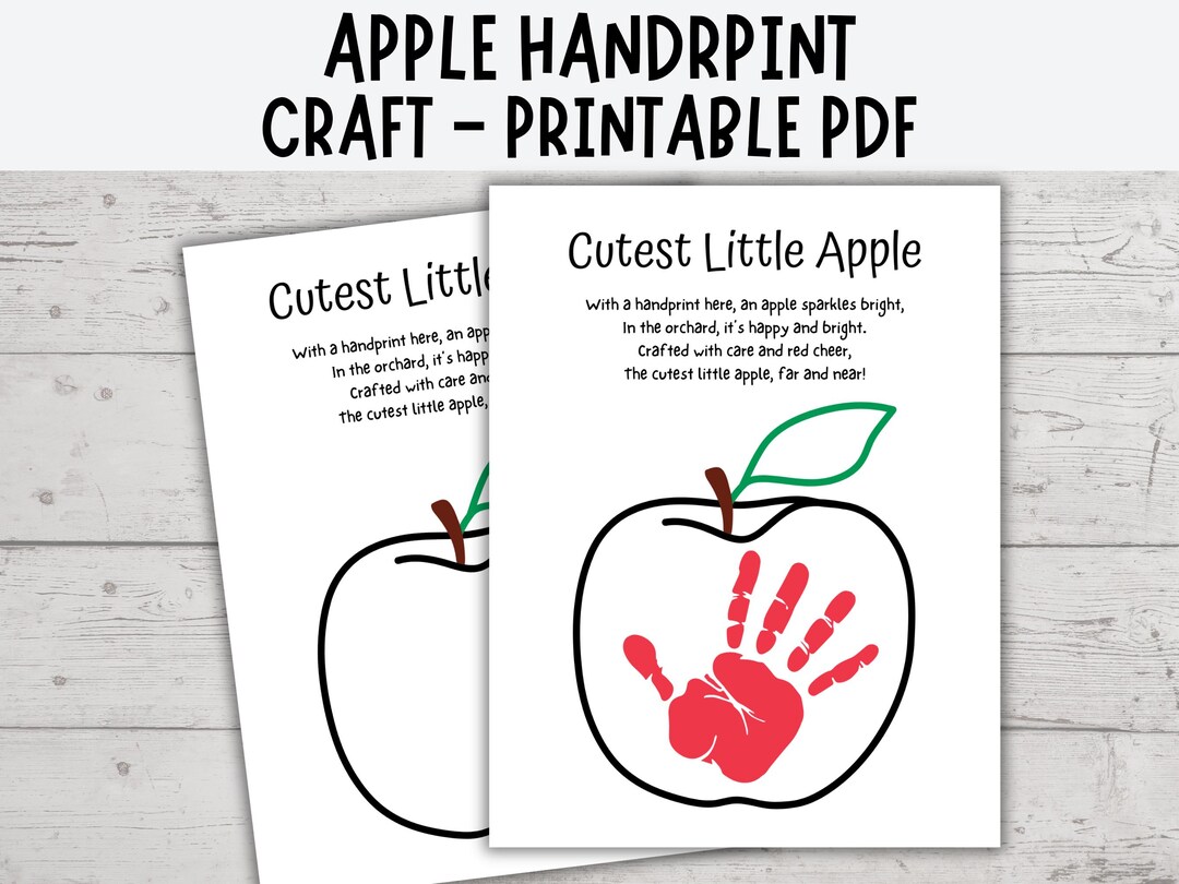 Apple Handprint Craft, Fall Handprint Craft, Cutest Little Apple ...