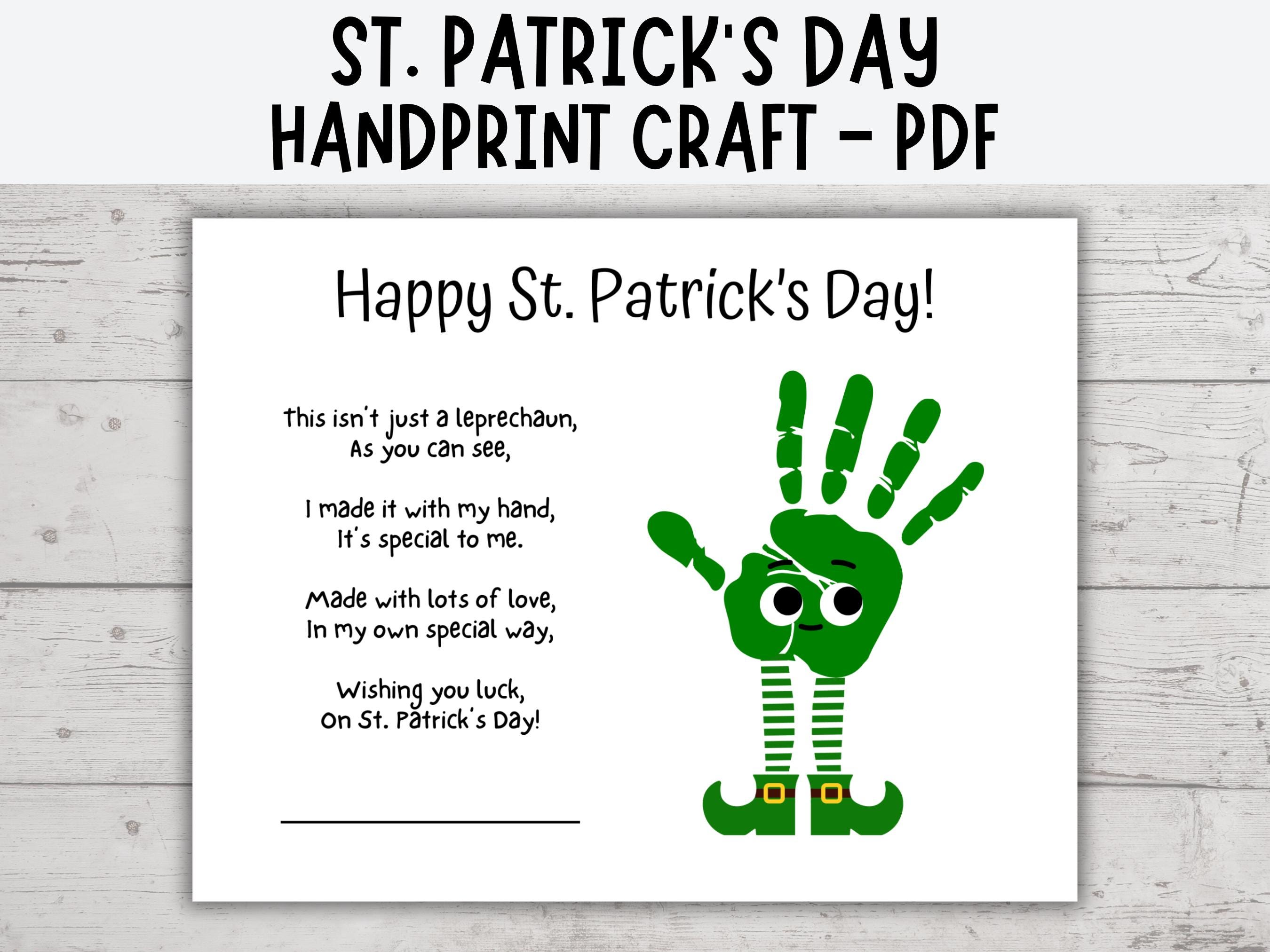St. Patrick's Day Handprint Craft, Leprechaun St. Patrick's Day ...