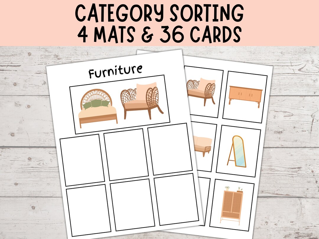 Category Sorting 2, Speech Therapy, Sorting Objects Into Categories ...