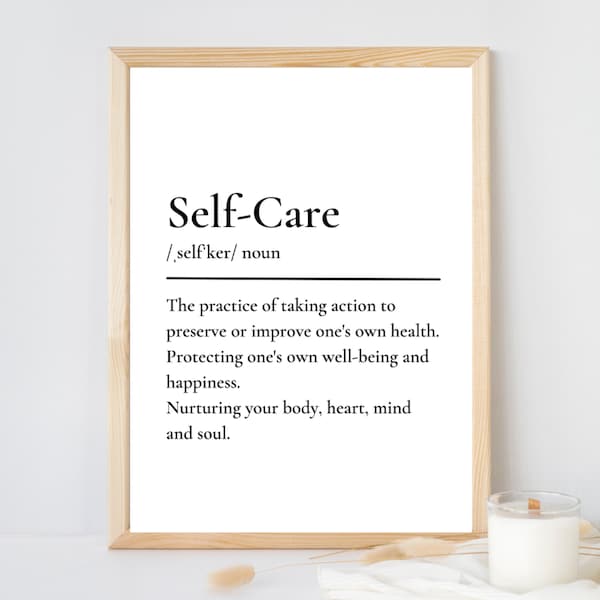 Self Care Poster Printable - Etsy