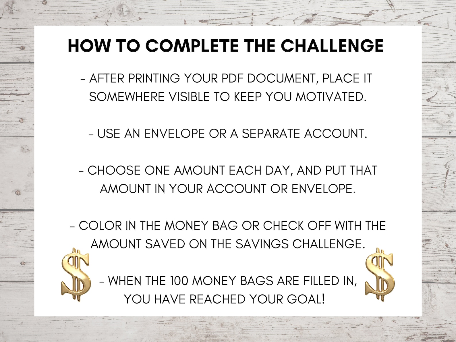 100 Envelope Challenge Printable, 5050 Money Savings Printable ...