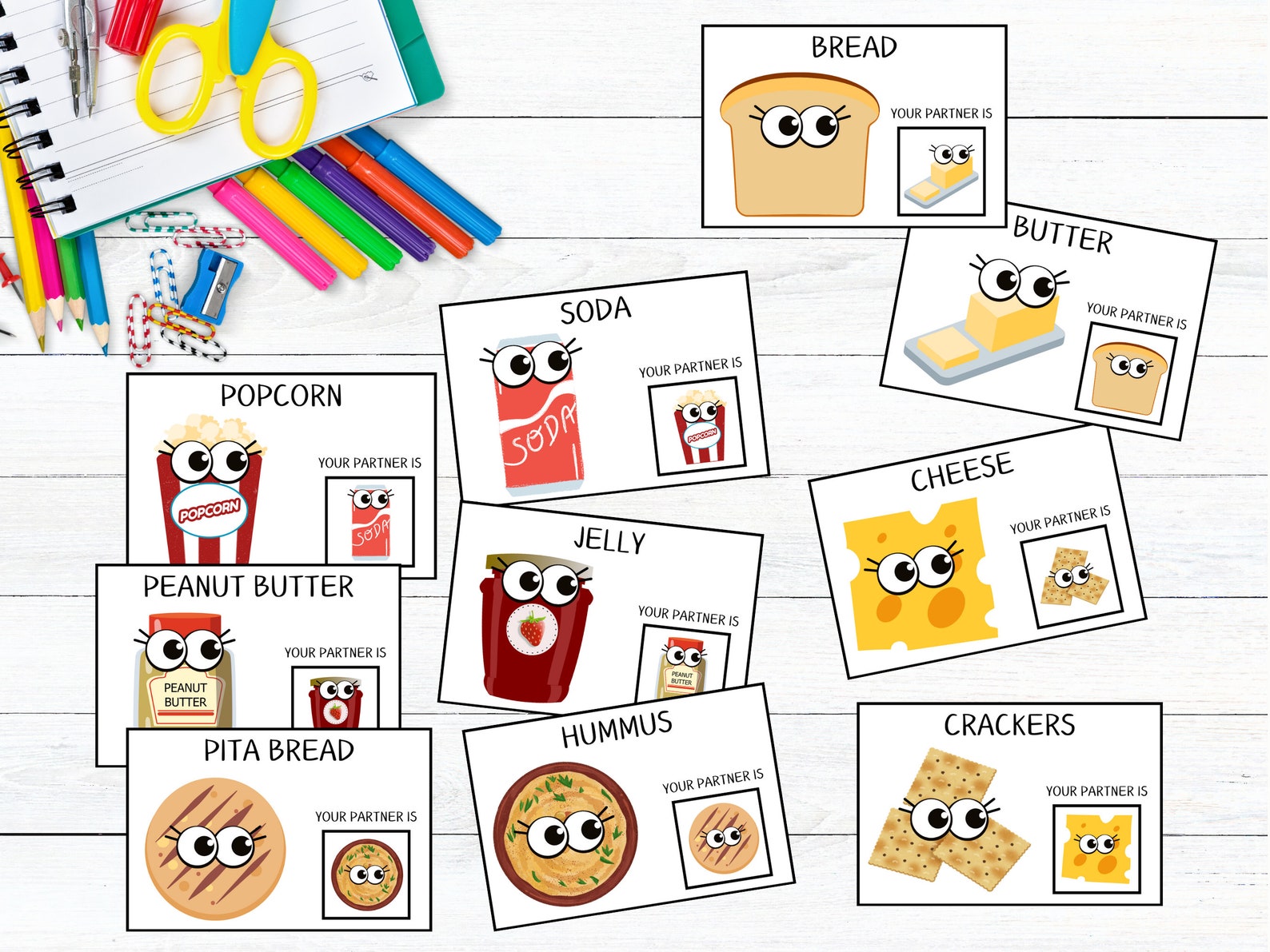 Partner Pairing Cards, Classroom Management, Grouping Partners Pairing ...
