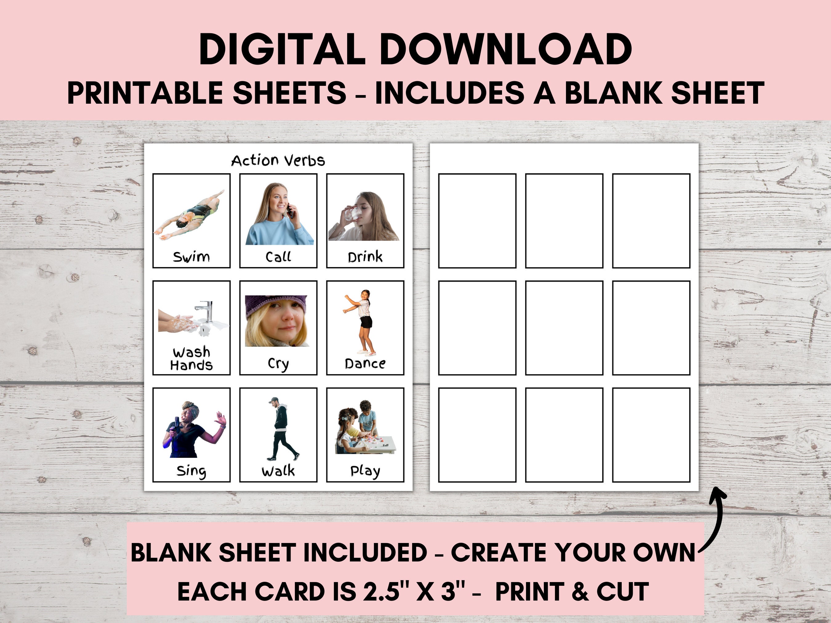 Nonverbal Communication Cards, Visual Board, Flash Cards Special Needs ...