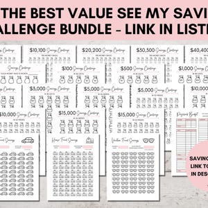 100 Envelope Challenge Printable, 5050 Money Savings Printable ...