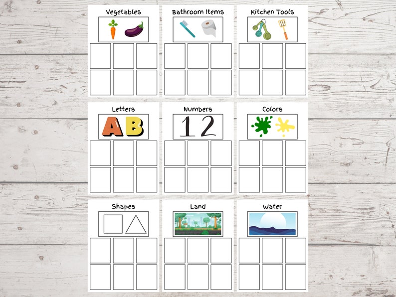 Category Sorting Bundle 1-5, Speech Therapy, Sorting Objects Into ...