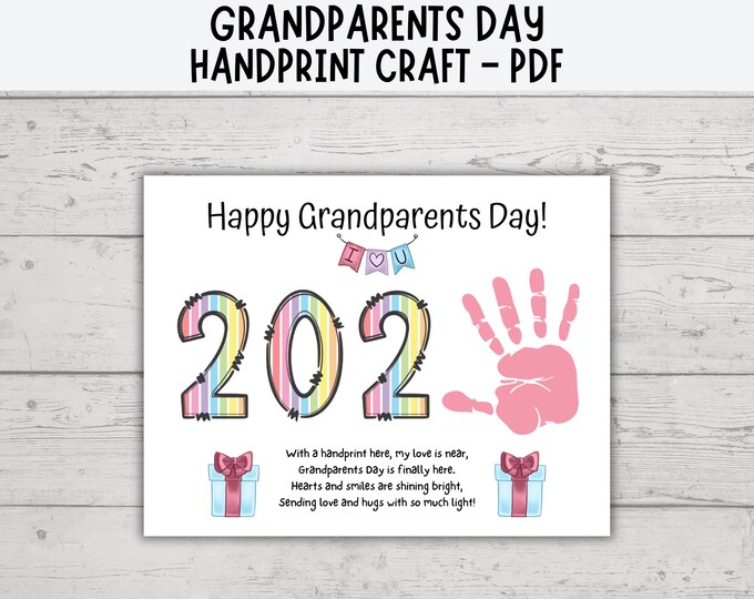 Mothers Day Handprint Art, Happy Mother's Day Handprint Flower Gift ...