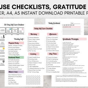 Daily Self Care Planner, Self Reflection, Sleep Mood Routine Tracker ...