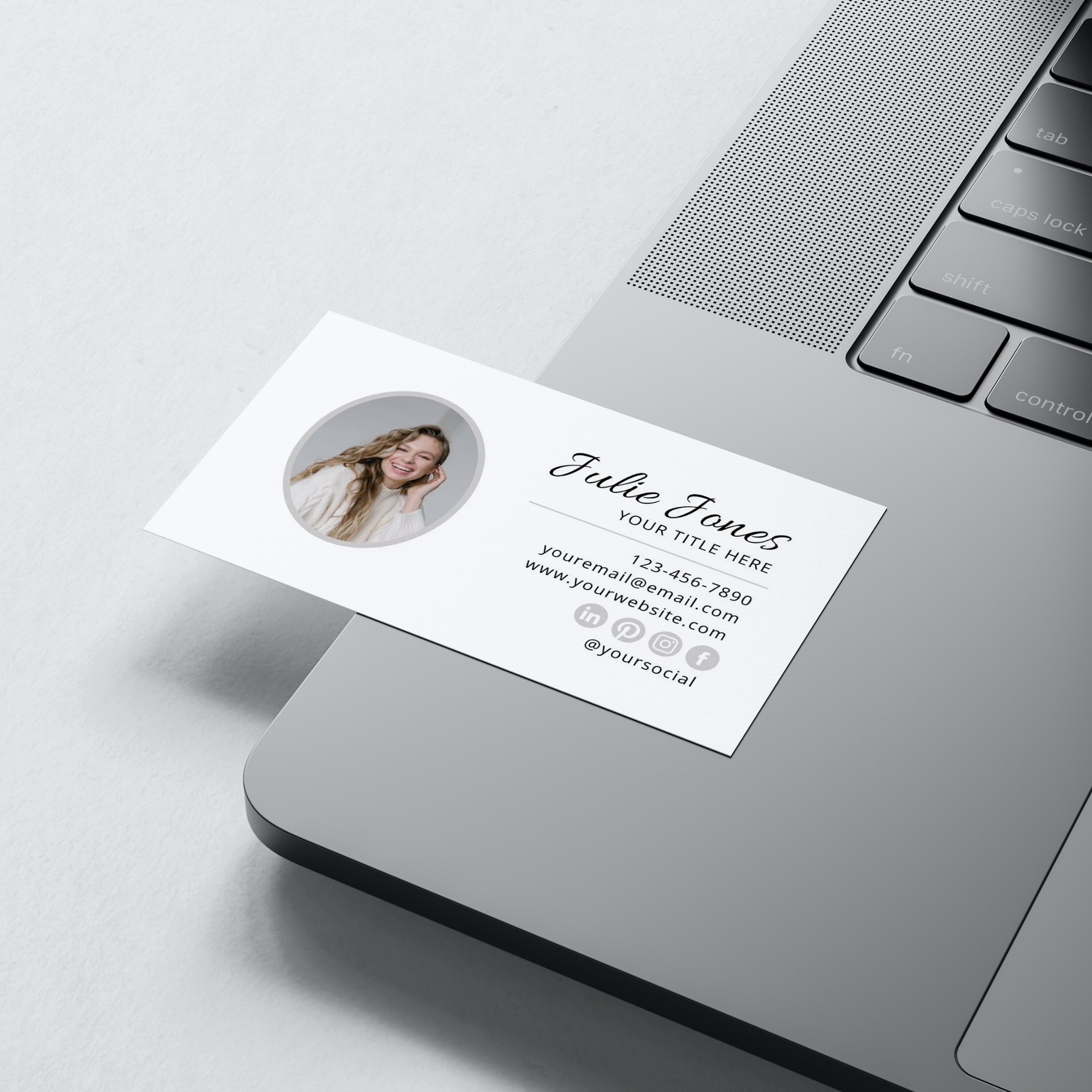 Photo Business Card Template INSTANT DOWNLOAD Minimalist - Etsy