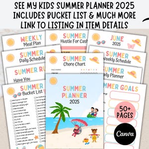 Summer Daily Schedule for Kids, Summer Schedule Printable Editable ...