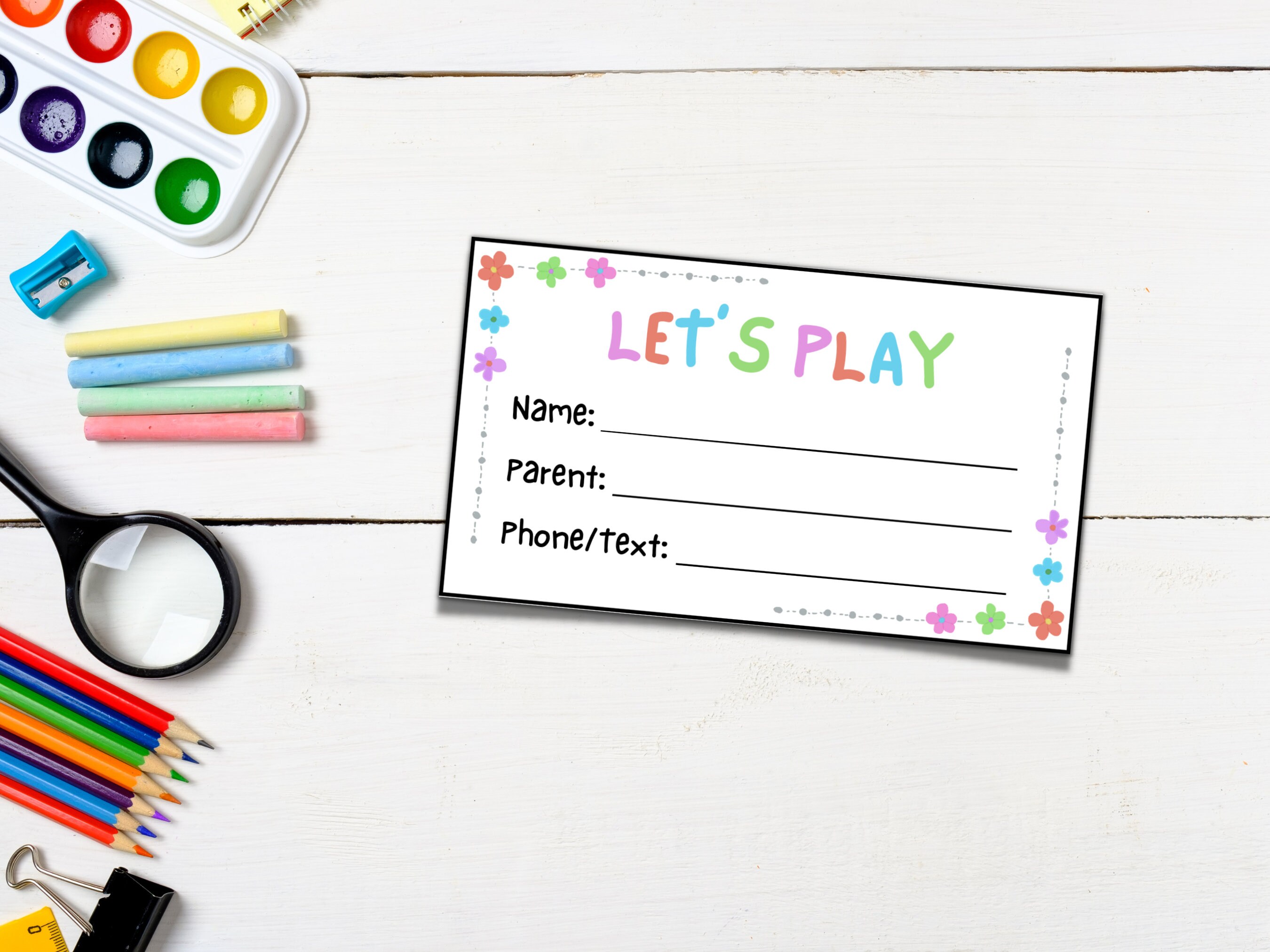 Playdate Cards Printable Playdate Cards for Kids Play Date - Etsy