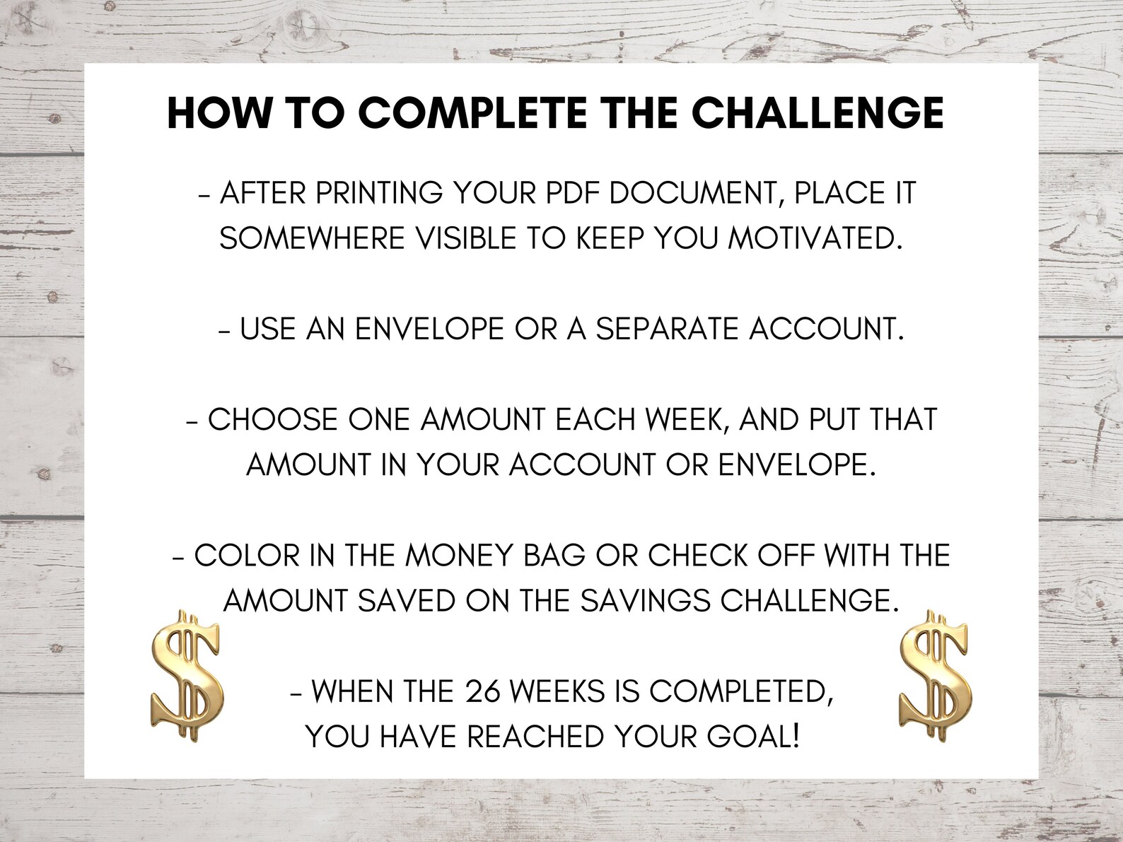 5,000 Savings Challenge 26 Weeks, 5000 Savings Tracker, Finance Tracker ...