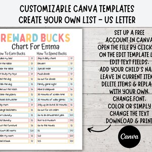 Reward Bucks for Kids, Reward Bucks Printable, Reward Chart, Good ...