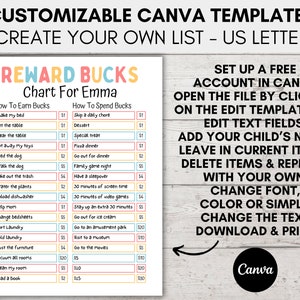 Reward Bucks for Kids, Reward Bucks Printable, Reward Chart, Good ...