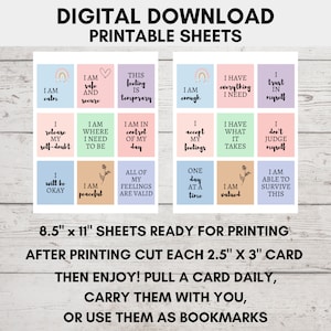 Anxiety Coping Cards, Affirmation Cards Printable, Anxiety Cards ...