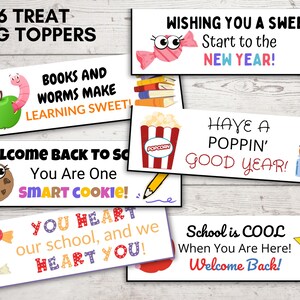 Back to School Treat Bag Topper, First Day of School Cookie Topper ...