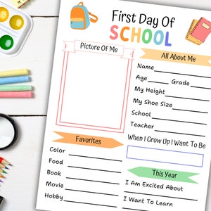 First Day of School Interview, Back to School Printable, Back to School ...
