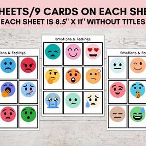 Emotions Flashcards, Emoji Feelings Chart, Flashcard Printable ...