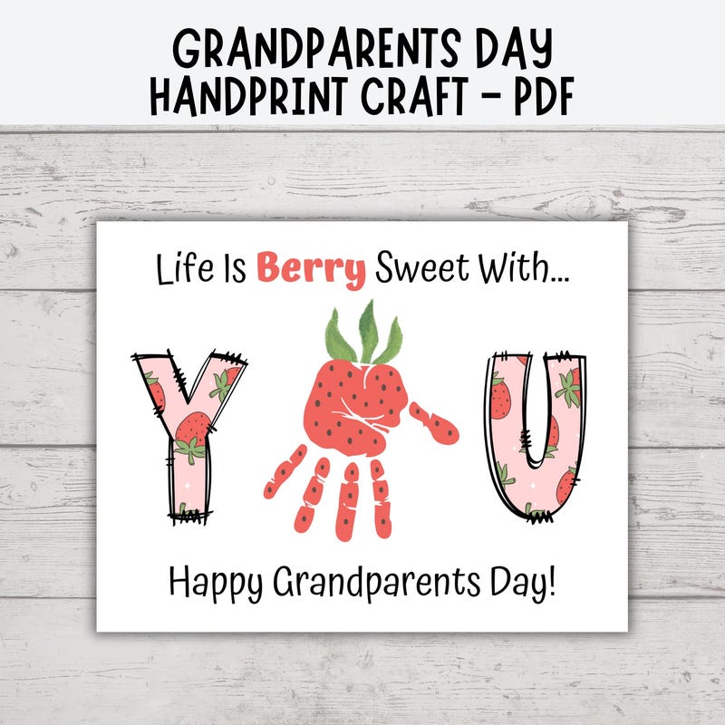 Grandparents Day Handprint Craft Bundle - Etsy