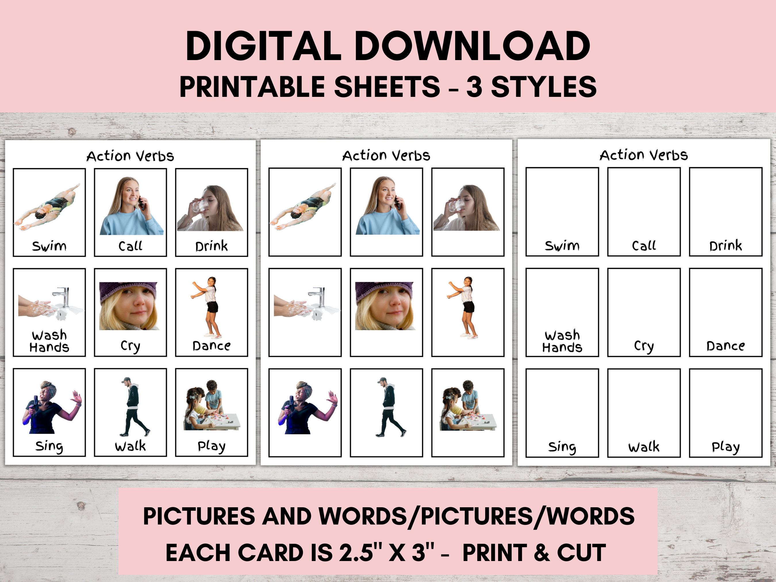 Nonverbal Communication Cards, Visual Board, Flash Cards Special Needs ...