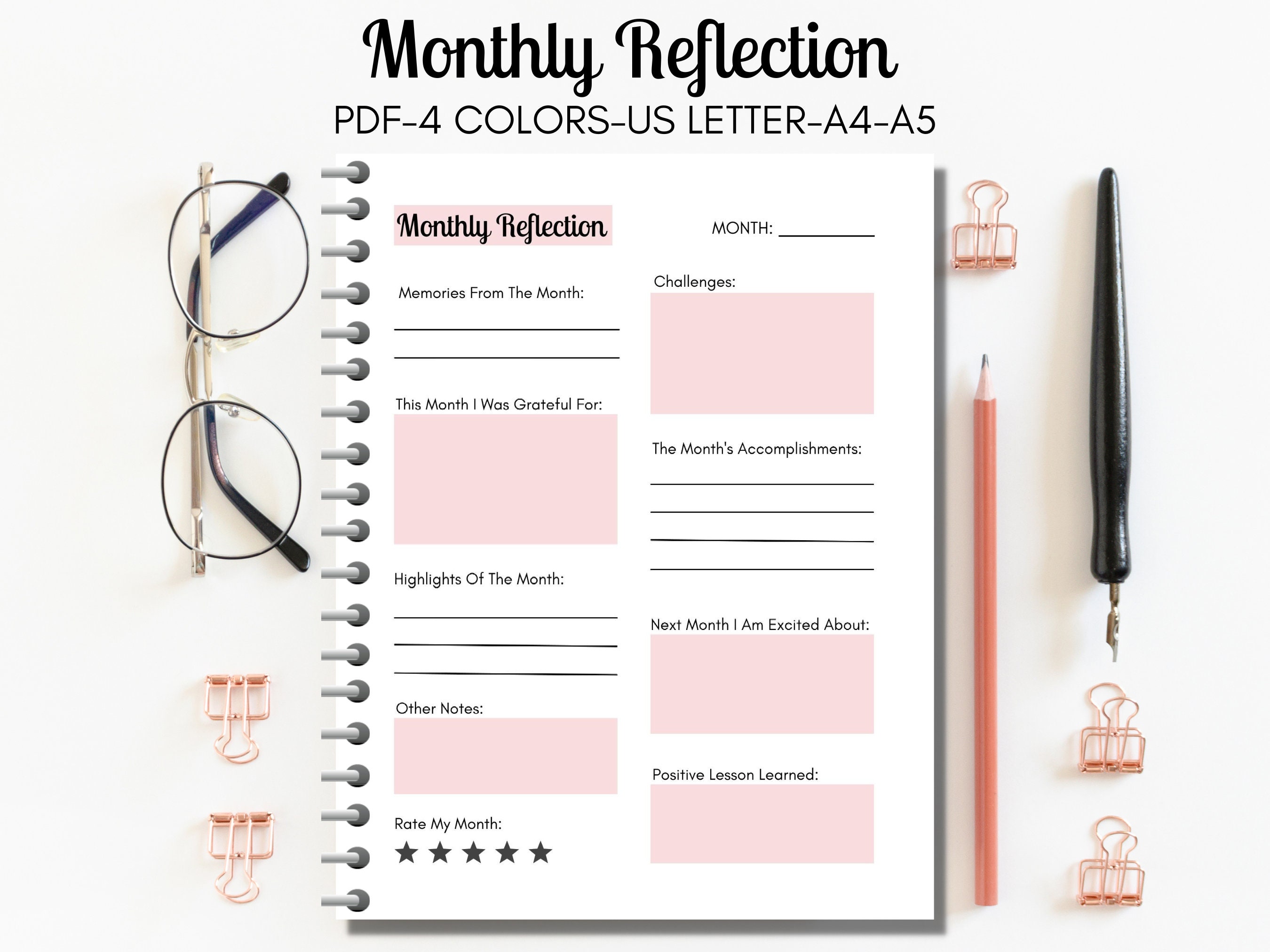 Monthly Review Monthly Reflection Monthly Evaluation Monthly Summary