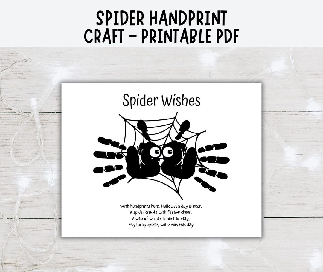 Halloween Spider Handprint Art, Handprint, Happy Halloween Handprint ...