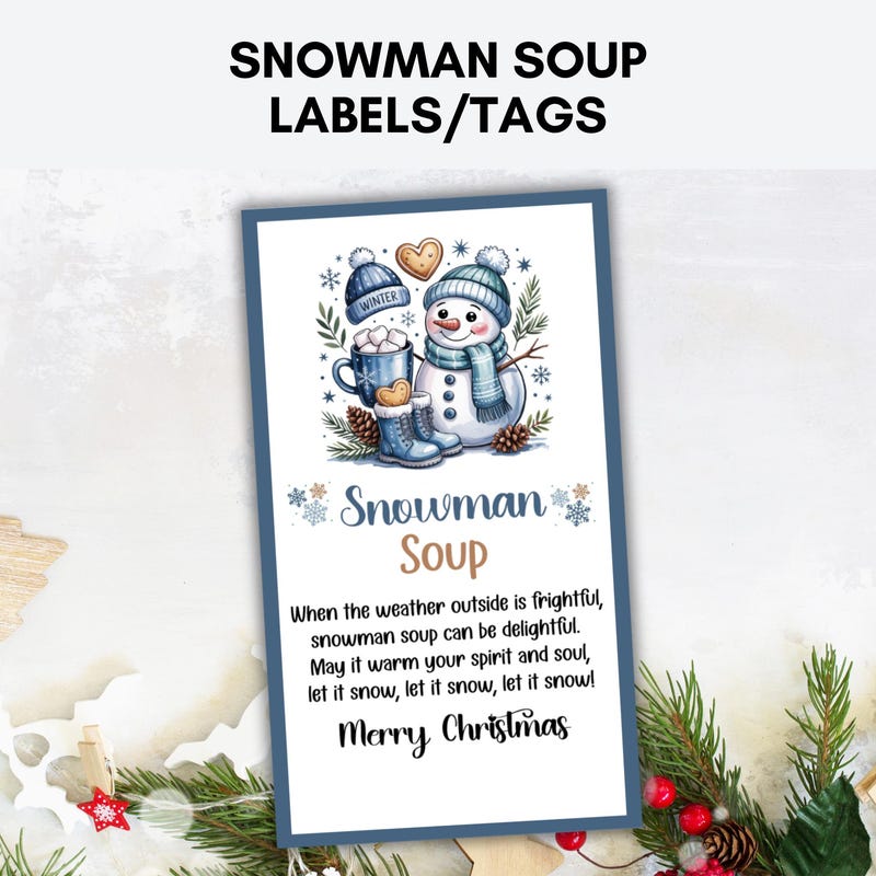 Snowman Soup - Etsy