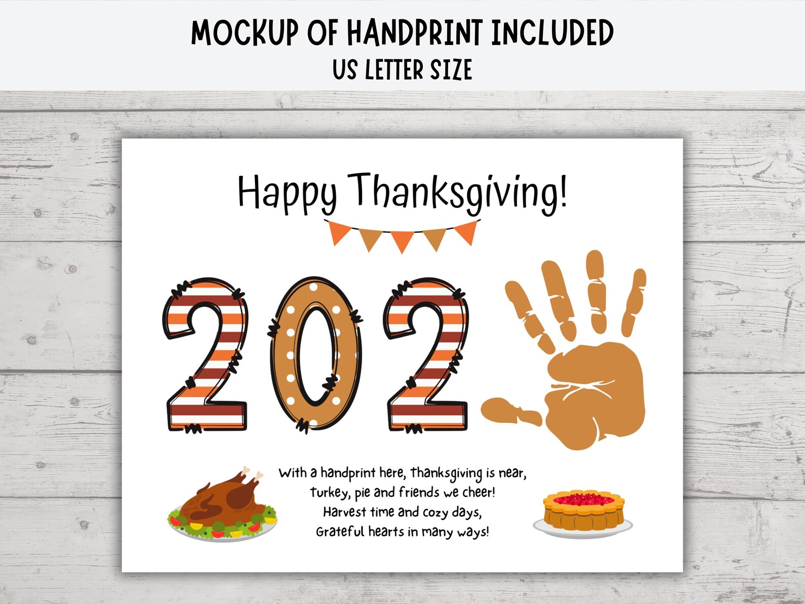 Thanksgiving Handprint Craft 2025, Happy Thanksgiving Handprint Art ...
