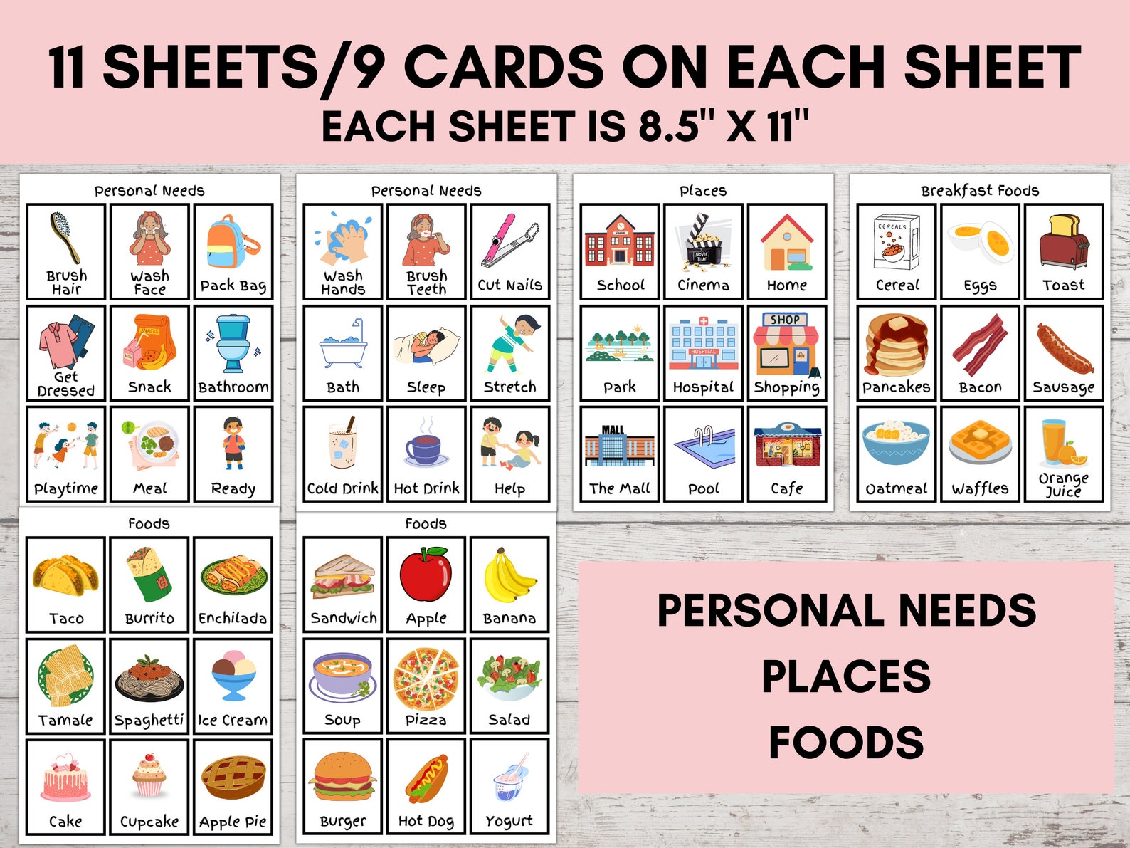 Nonverbal Communication Cards Visual Board Flash Cards - Etsy