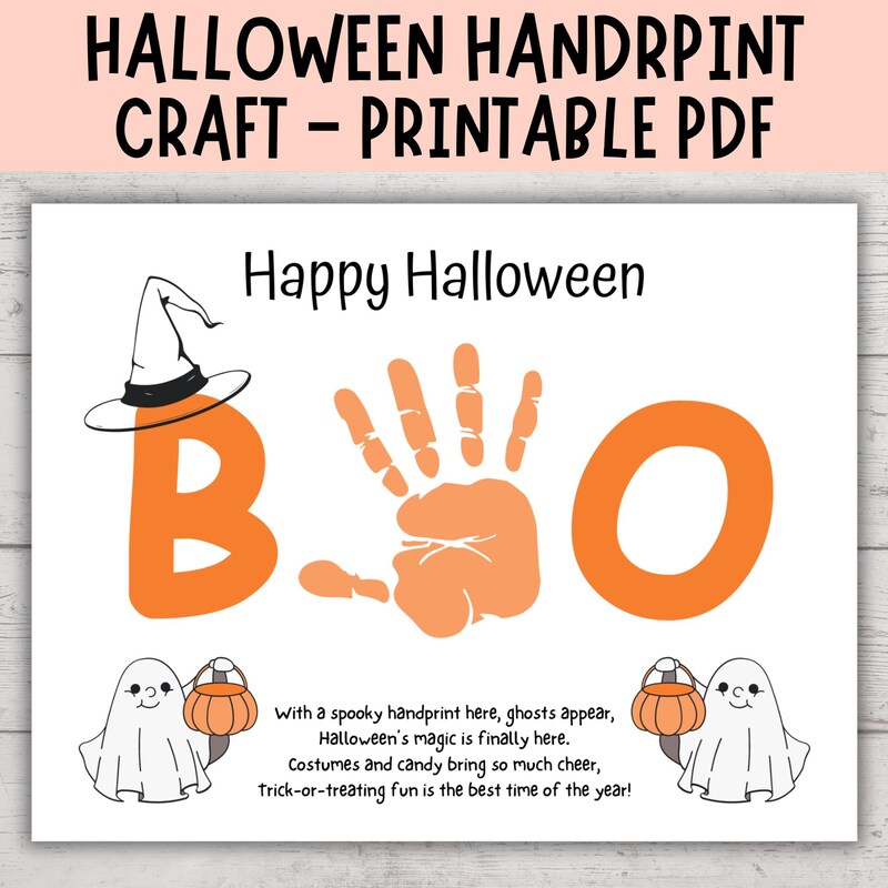 Halloween Handprint Craft - Etsy