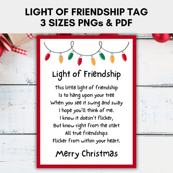 Light of Friendship Ornament - Etsy
