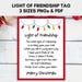 Light of Friendship Card Tag in 3 Sizes, Christmas Tags, Printable Card ...
