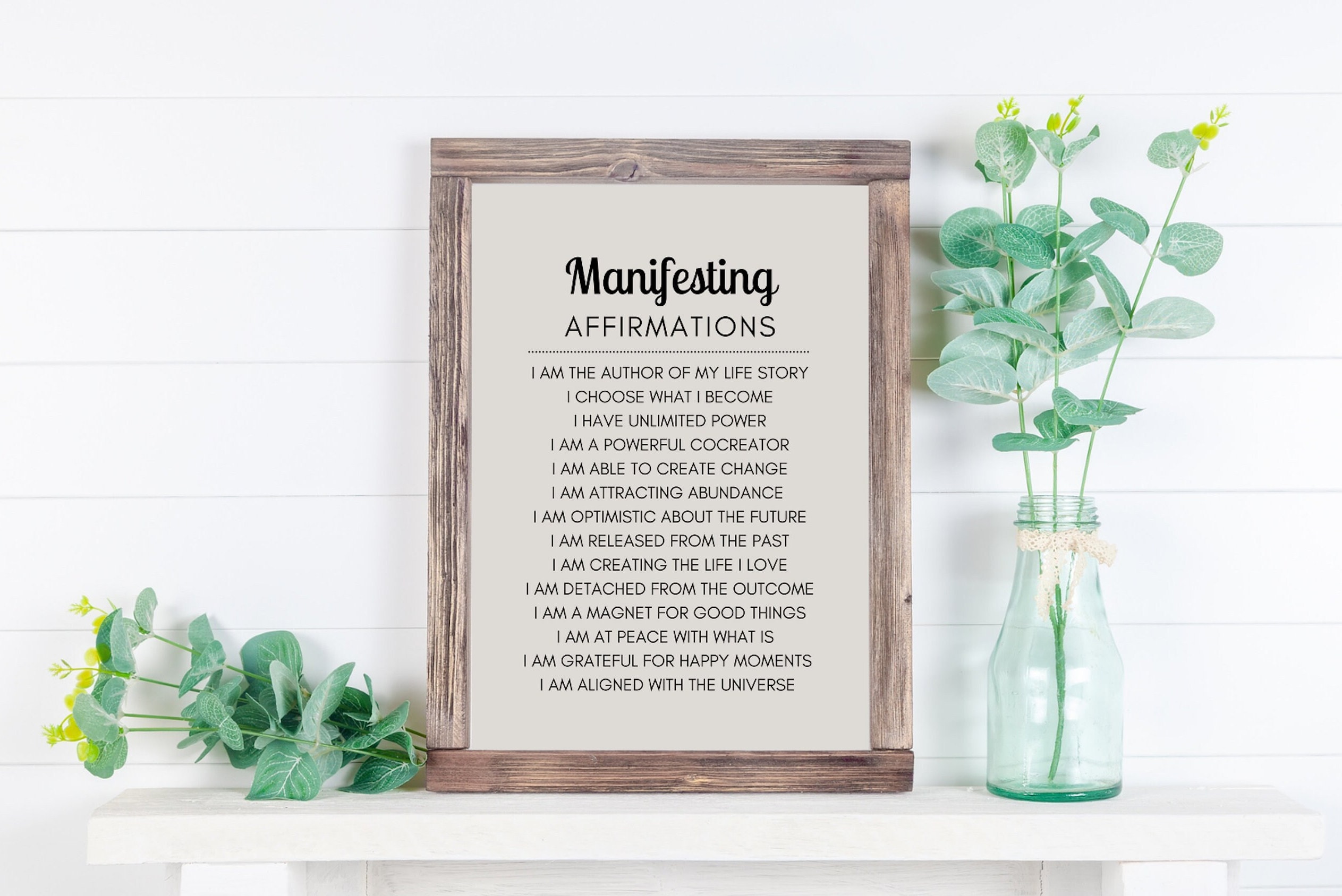 Manifesting Affirmations Print Manifestation Wall Art Poster - Etsy