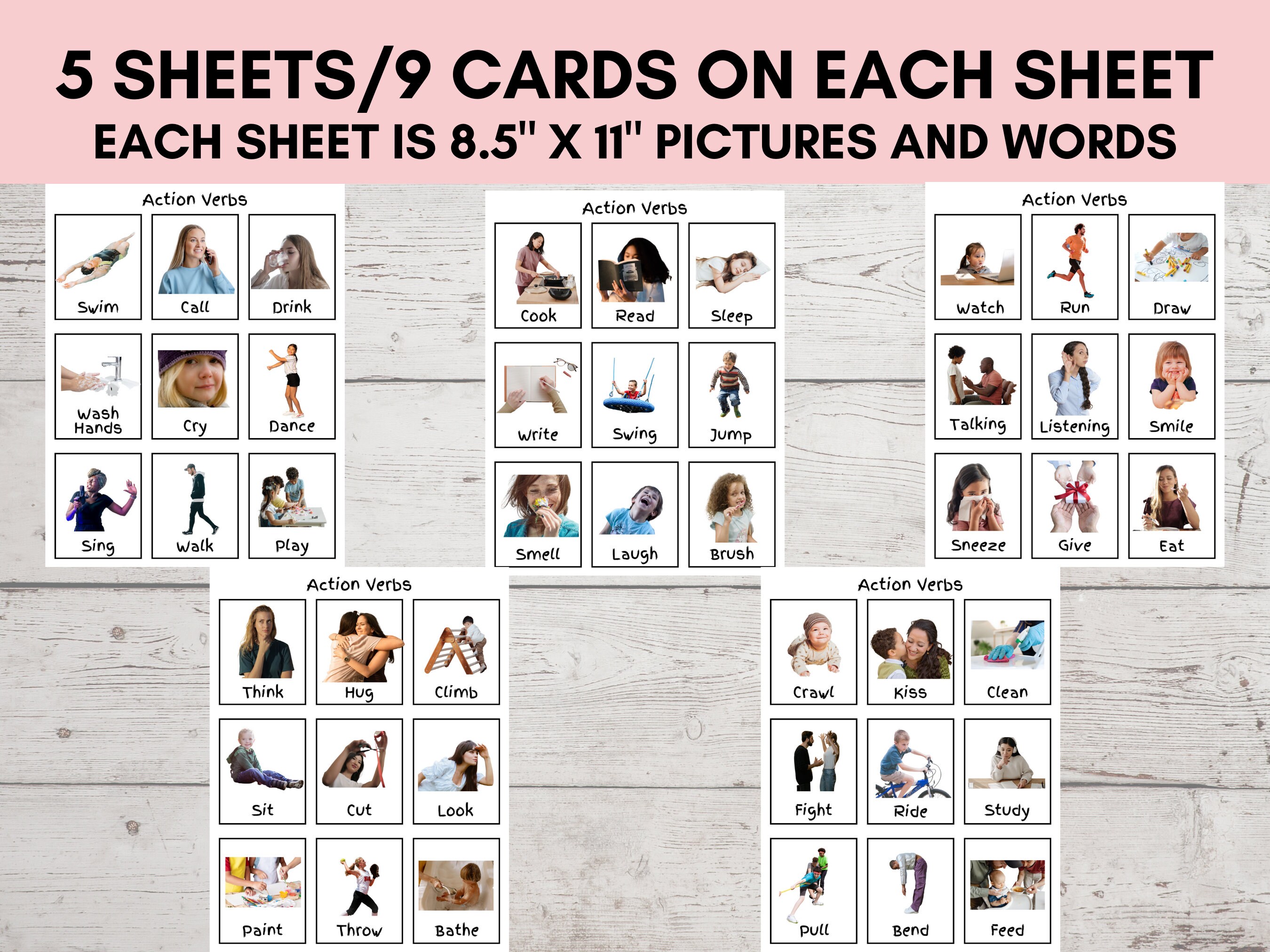 Nonverbal Communication Cards, Visual Board, Flash Cards Special Needs ...