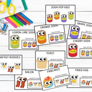 Groups of 4 Pairing Cards, Classroom Management, Food Pairing Cards ...