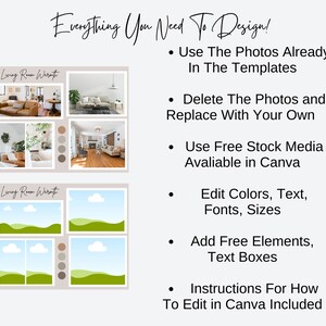 Mood Board Template, Editable Mood Board Canva, Interior Design Board ...