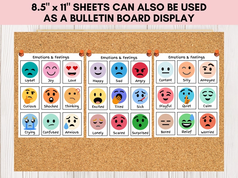 Emotions Flashcards, Emoji Feelings Chart, Flashcard Printable ...