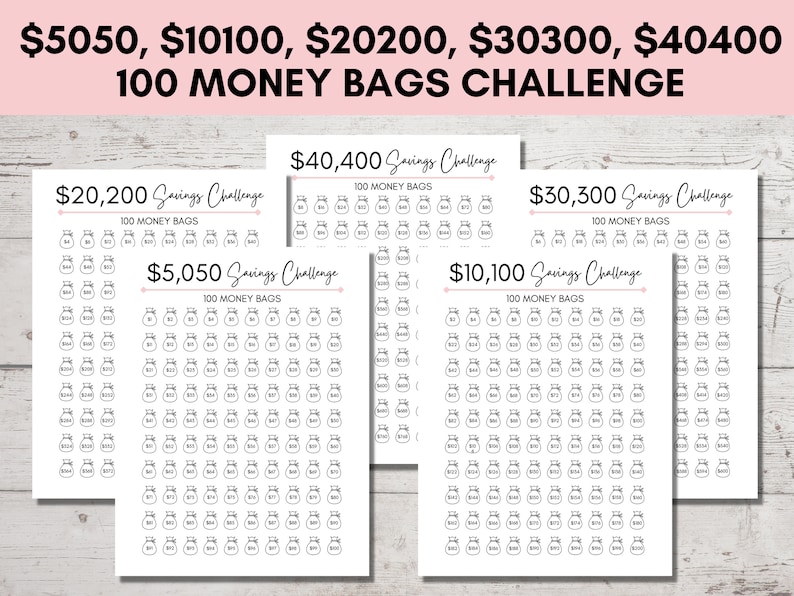 Printable Savings Challenge Bundle, Savings Trackers Bundle, Money ...